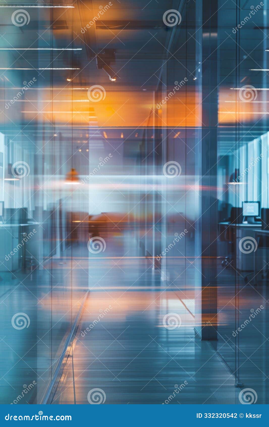Minimalist Professional Office Aesthetics with Abstract Light Blur ...