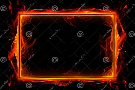 Minimalist Rectangle Fire Frame Simple. Generate Ai Stock Illustration ...