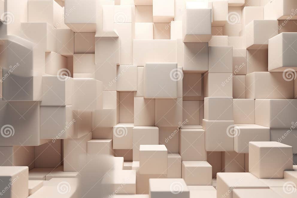 Neutral Rectangle Pattern Background Stock Illustration - Illustration ...
