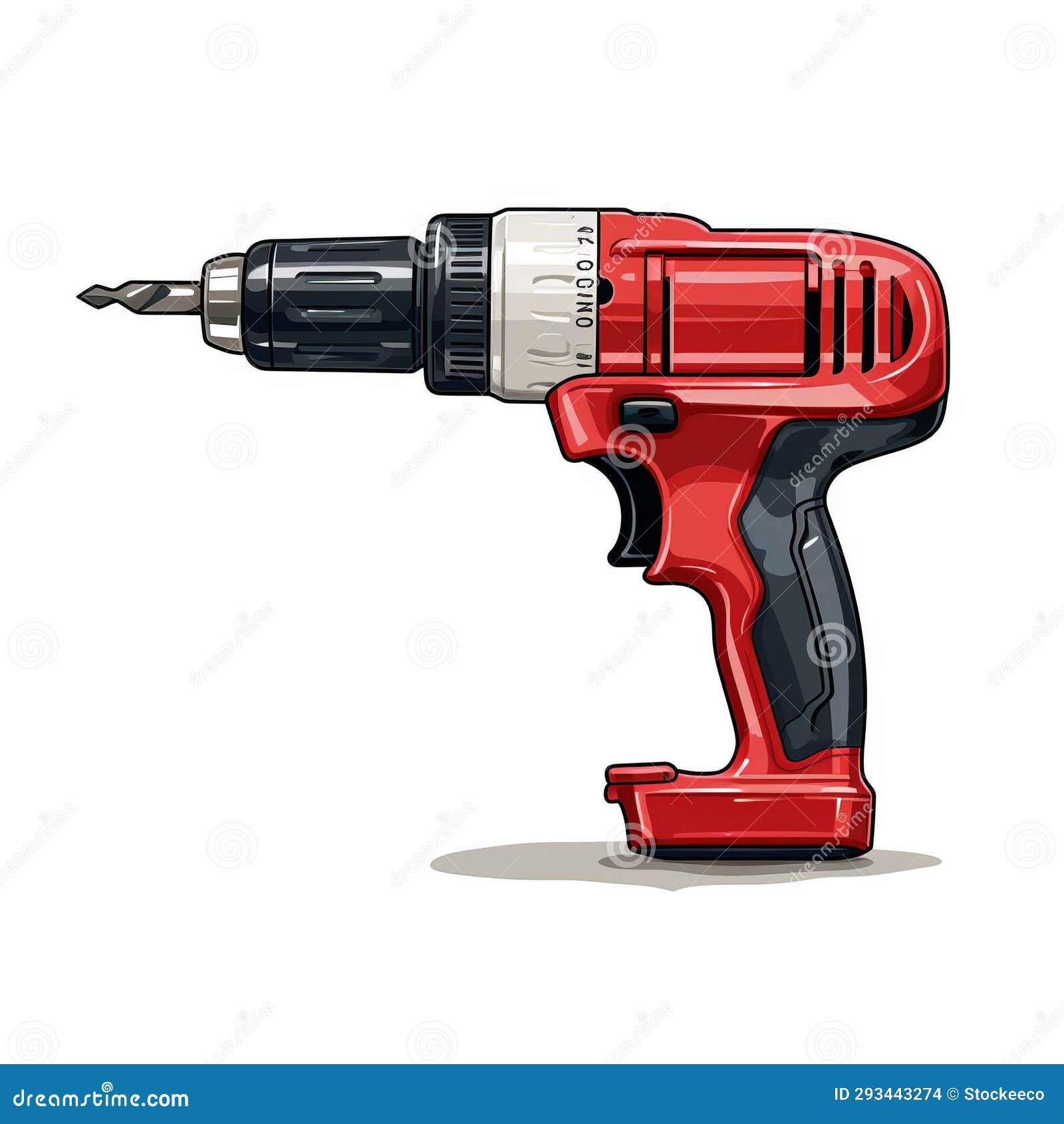 Minimalist Red And Black Drill Clip Art Drawing Stock Photography ...