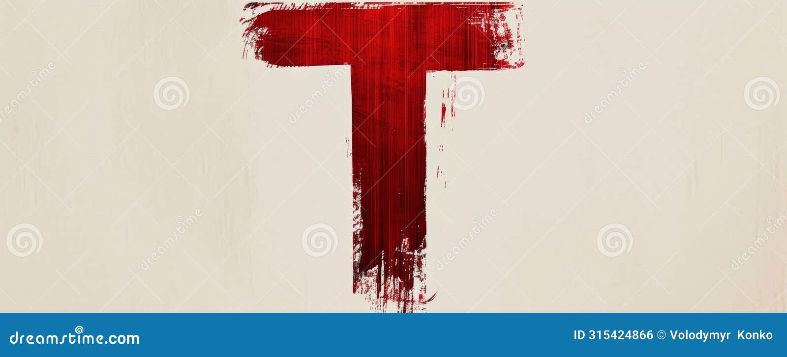 Minimalist Red Letter T Art Stock Photo - Image of style, symbol: 315424866