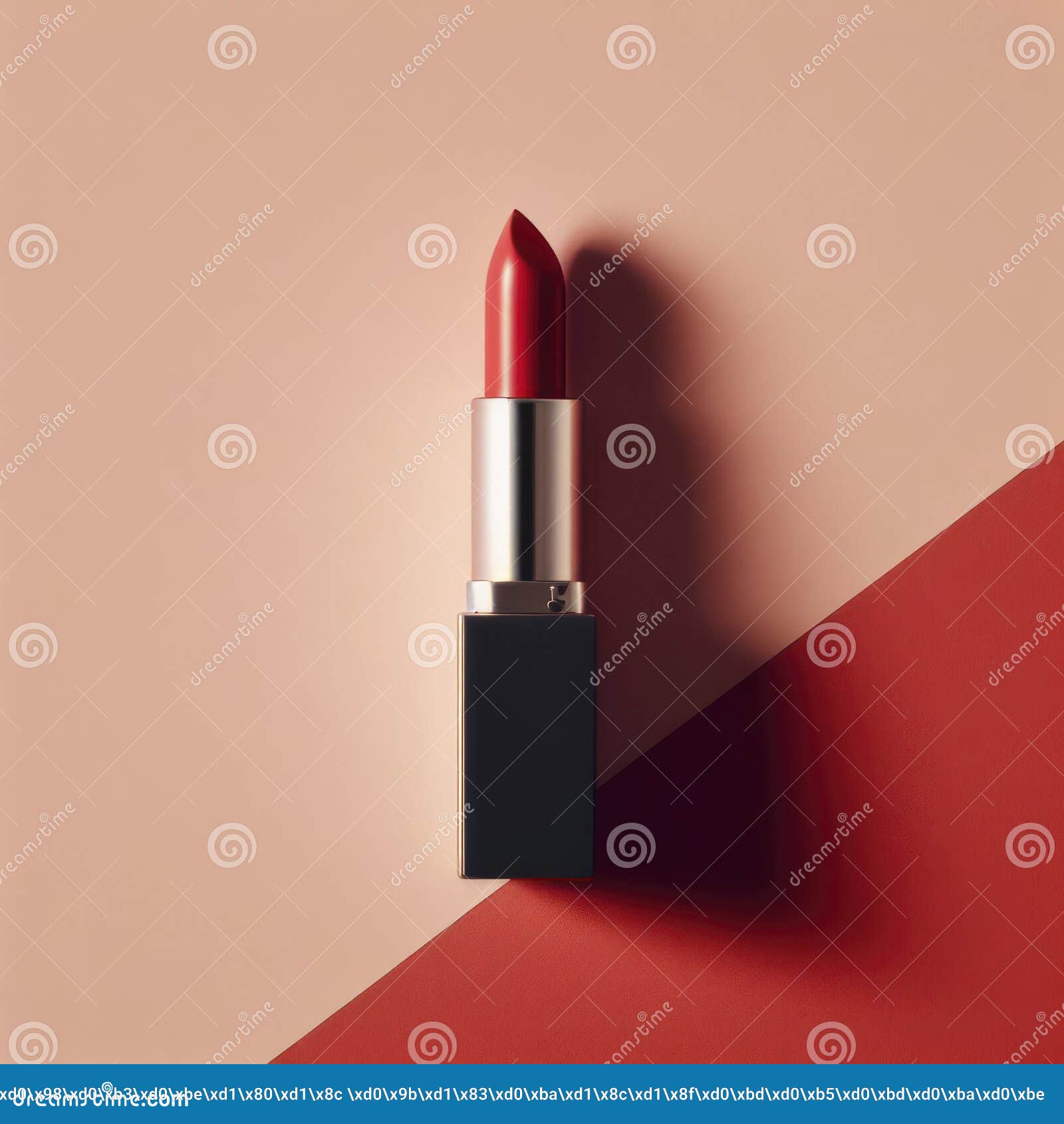 Minimalist of Red Lipstick on Color Background Background. Ai ...