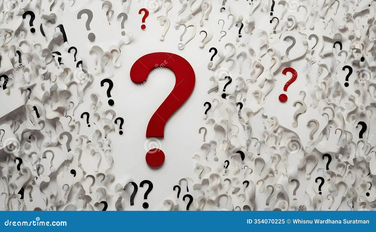 A Minimalist Red Question Mark with a Subtle Shadow Effect on a ...