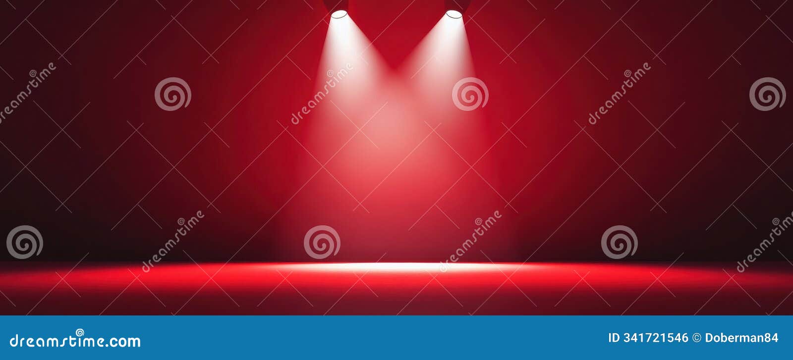 Minimalist Red Stage Background with Spotlight Illumination and ...