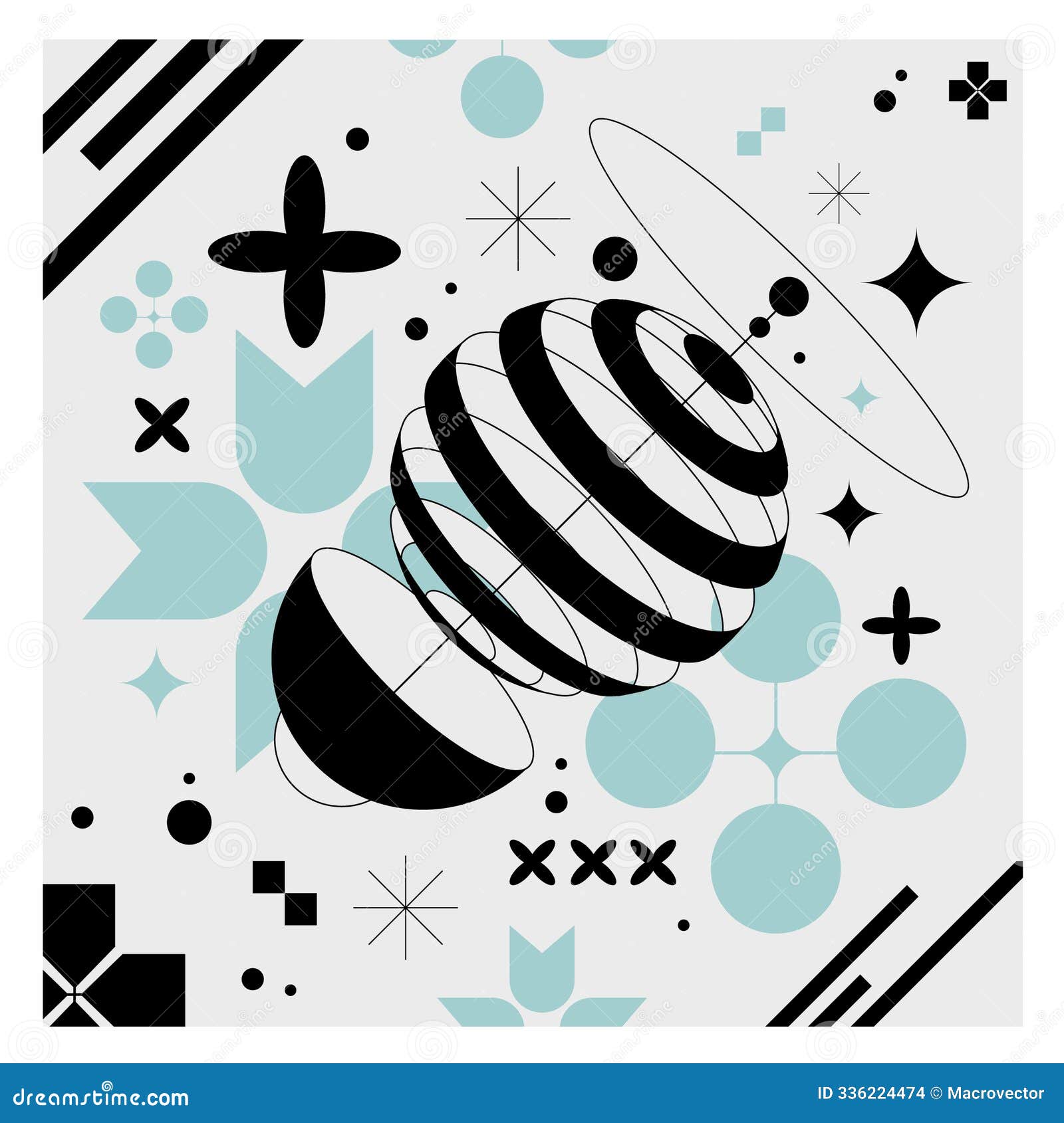 Minimalist Retro Futuristic Illustration Stock Illustration ...