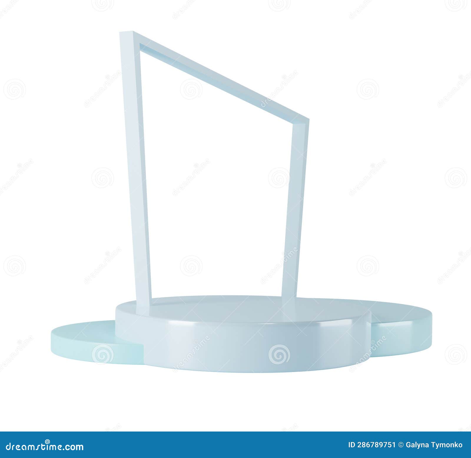 Minimalist Round Blue Podium with Gate and Scene with 3d Rendering ...