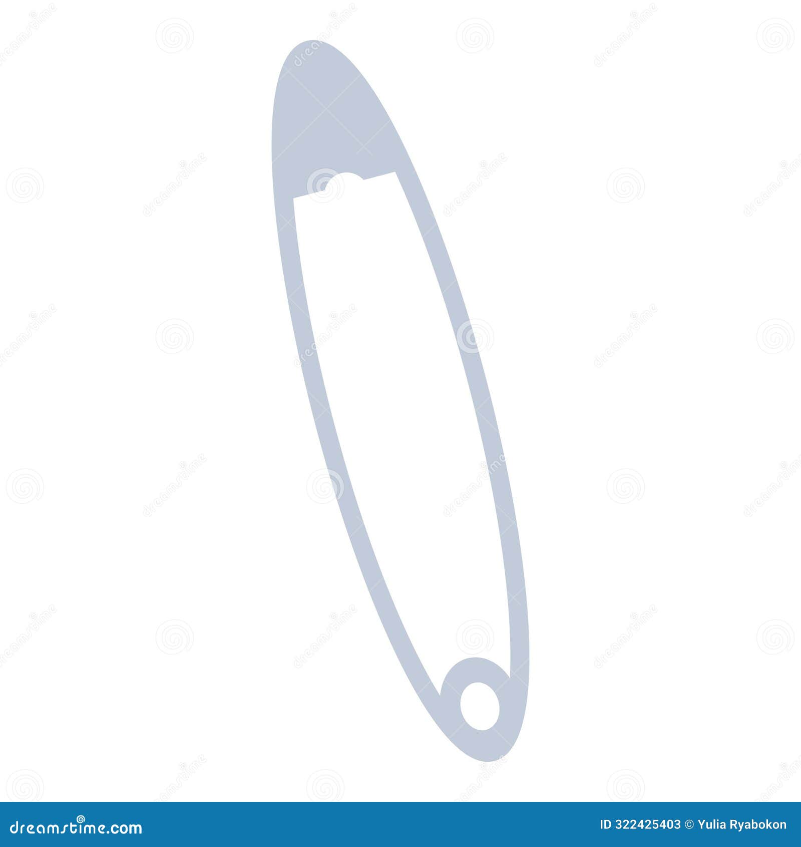 Minimalist Safety Pin Illustration on White Background Stock Vector ...