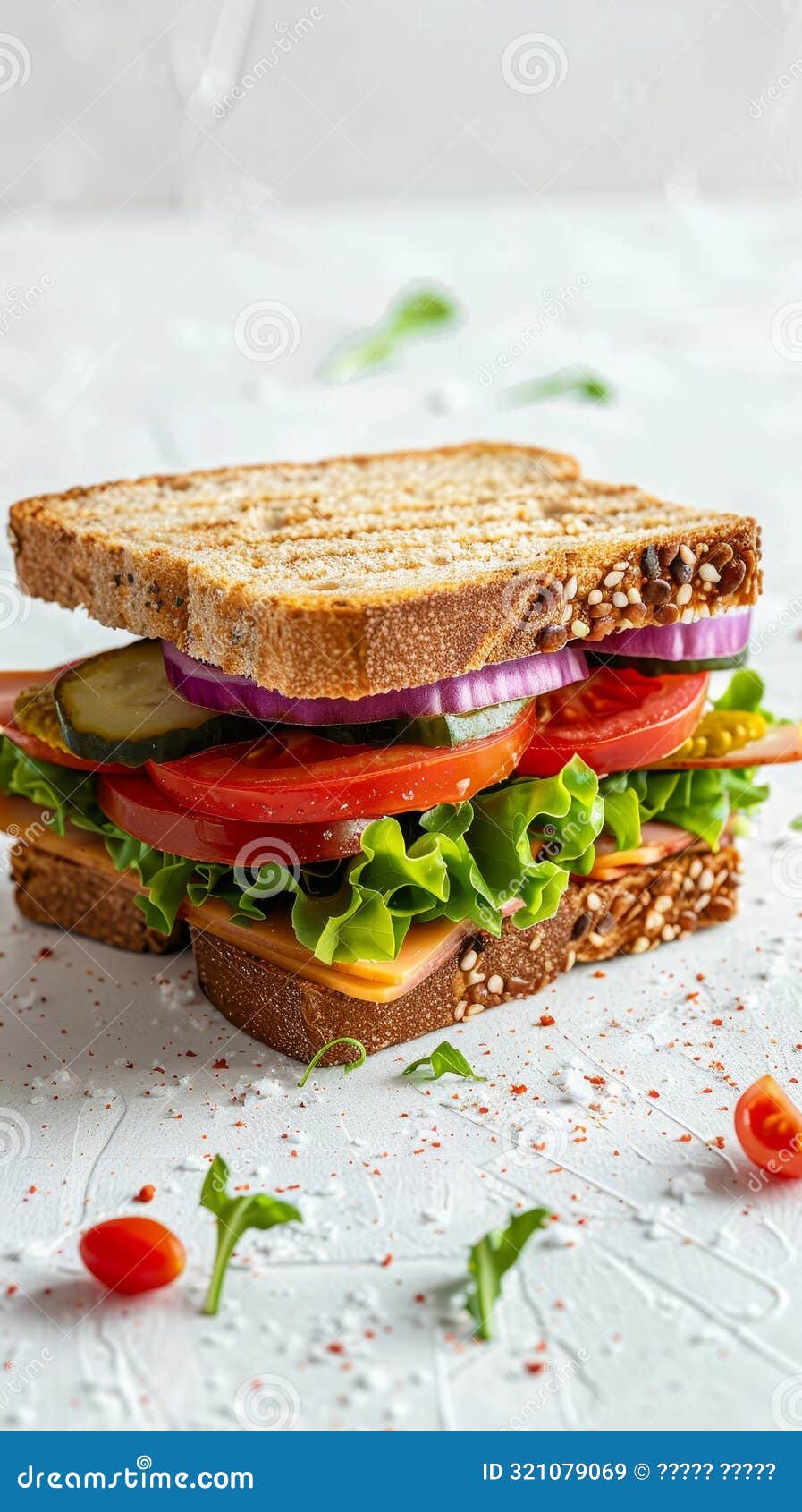 Minimalist Sandwich Making Setup In Bright Clean Setting Isolated On ...