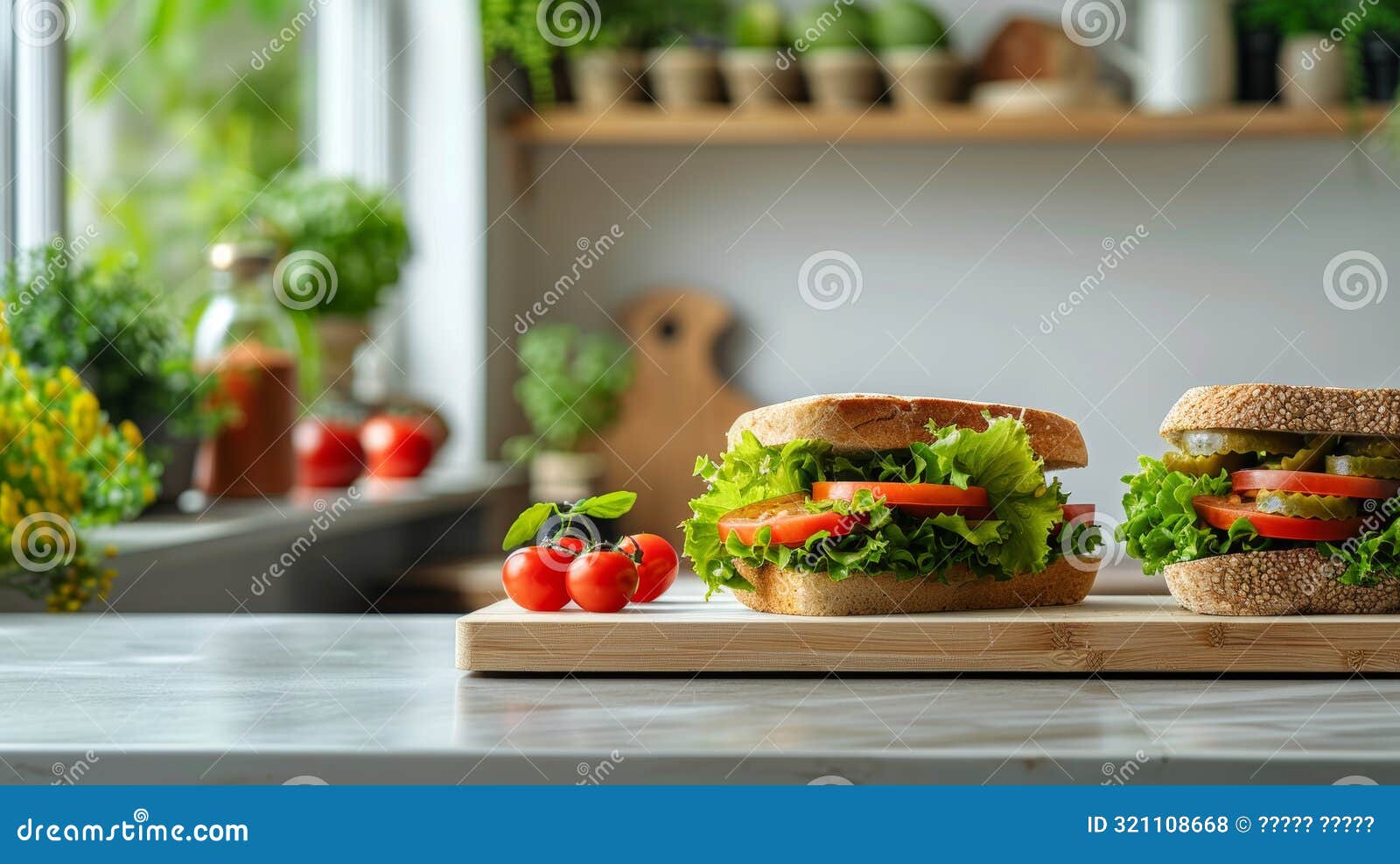 Minimalist Sandwich Making Setup In Bright Clean Setting Isolated On ...