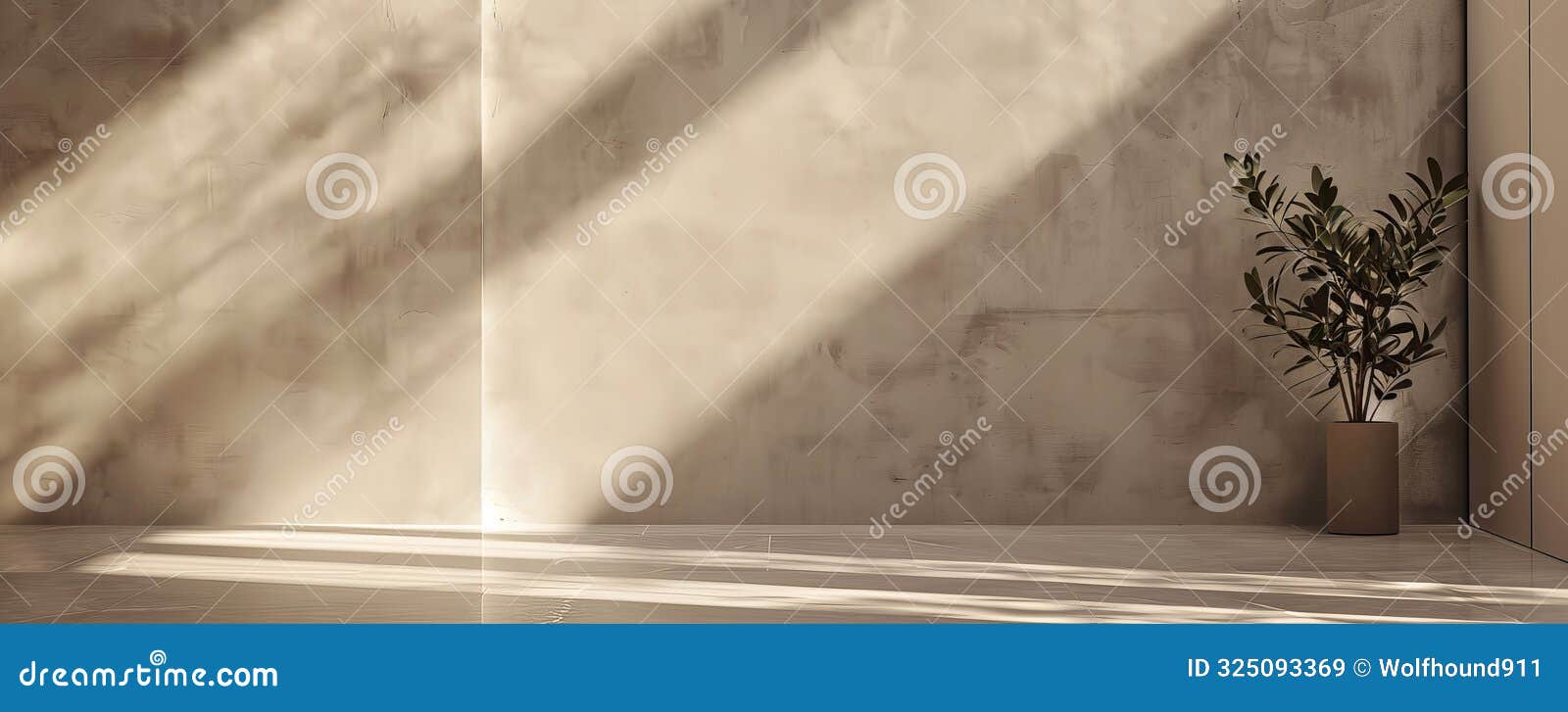 A Minimalist Scene of an Empty Wall in Soft Taupe, with a Matte Finish ...