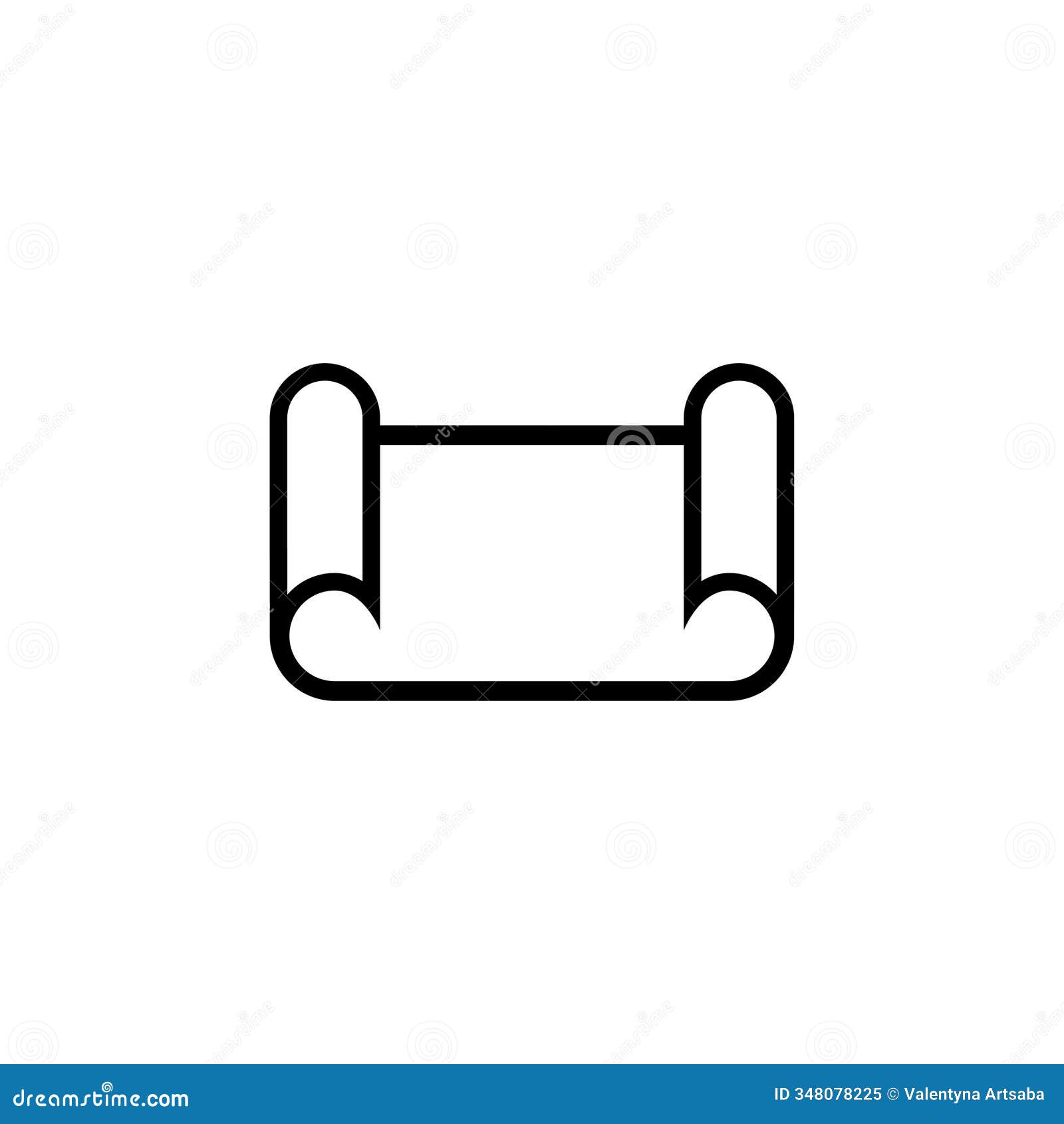 Scroll Icon Of 3 Types Color, Black And White, Outline. Isolated Vector ...