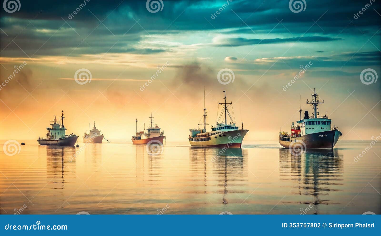 Minimalist Seafaring Vessels A Flat Design Documentary Of Isolated ...