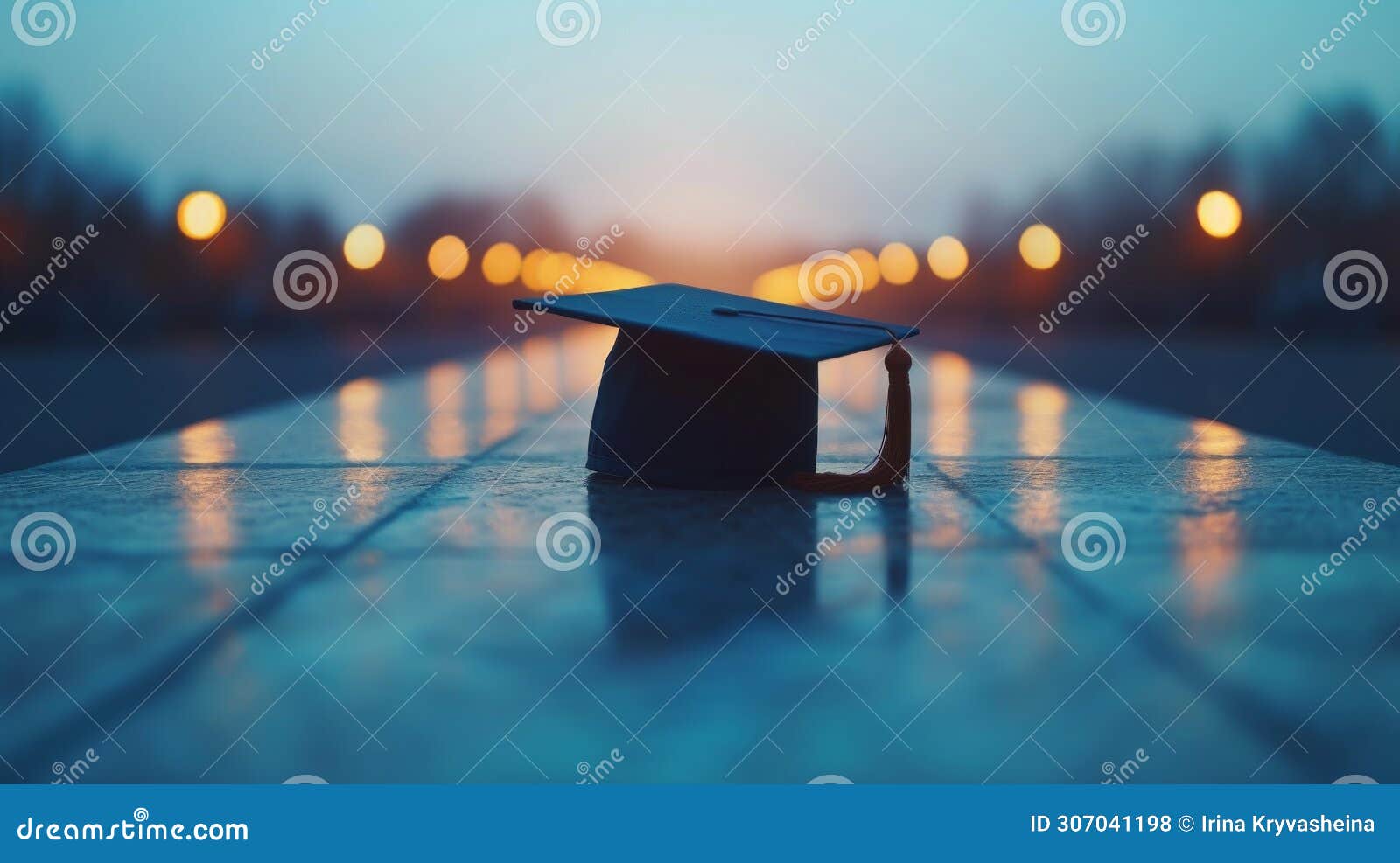 A Minimalist Setting with a Graduation Cap, Stock Photo - Image of ...