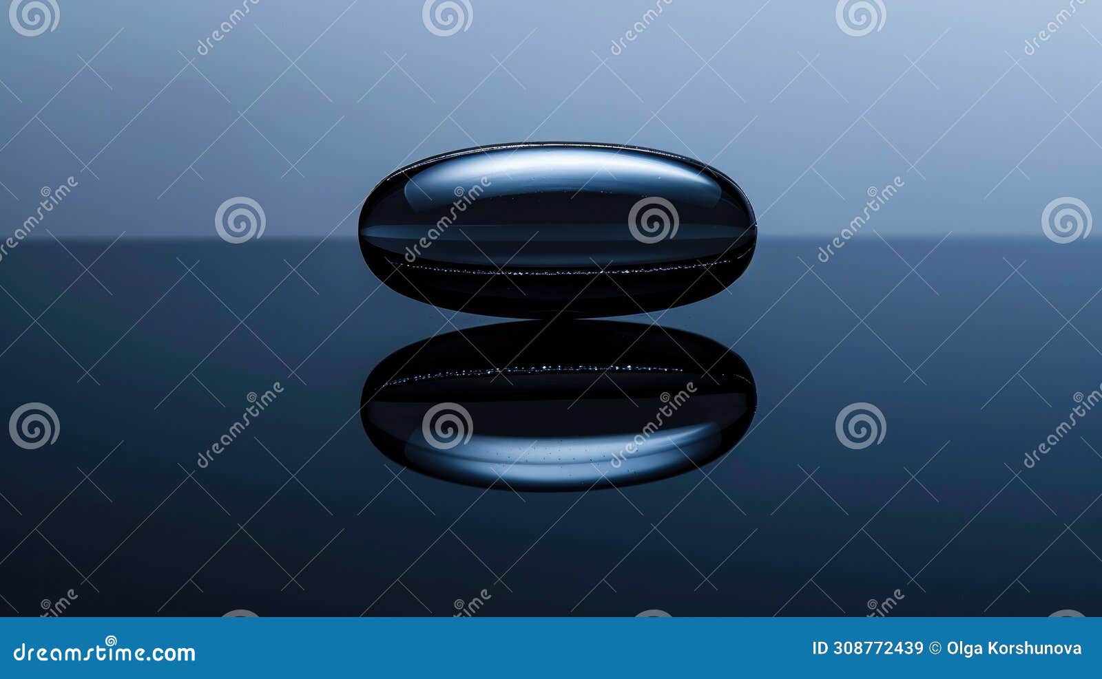 Single Innovative Capsule with Reflective Surface Medicine Stock Image ...