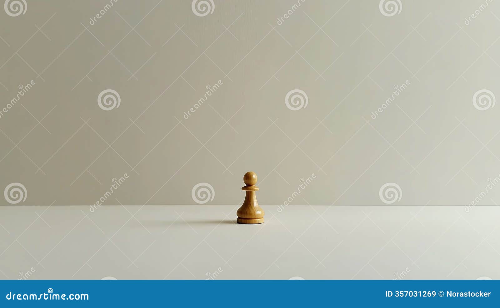 A Minimalist Shot of a Single Chess Piece Standing on a Blank White ...