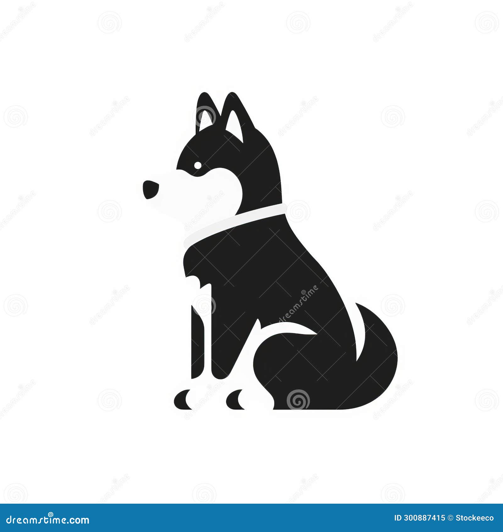 Minimalist Silhouette Of A Husky Dog: Neo-pop Iconography Royalty-Free ... Minimalist Silhouette Of A Husky Dog: Neo-pop Iconography Royalty-Free ...