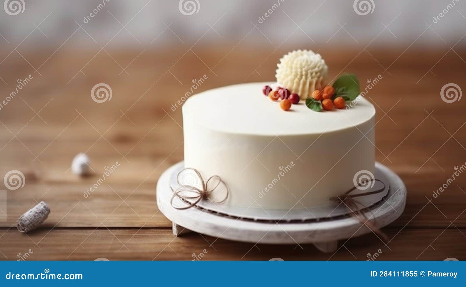 A Minimalist Single Tier Wedding Cake in Pristine White Icing ...