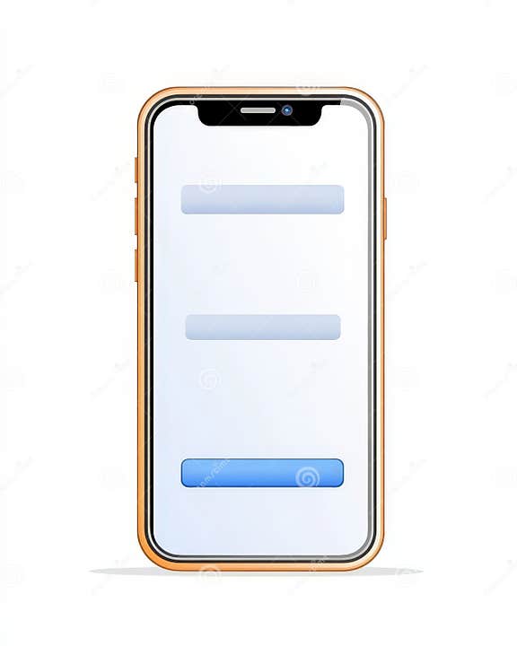 Minimalist Smartphone Interface Blank Text Boxes Depicting Simplicity ...
