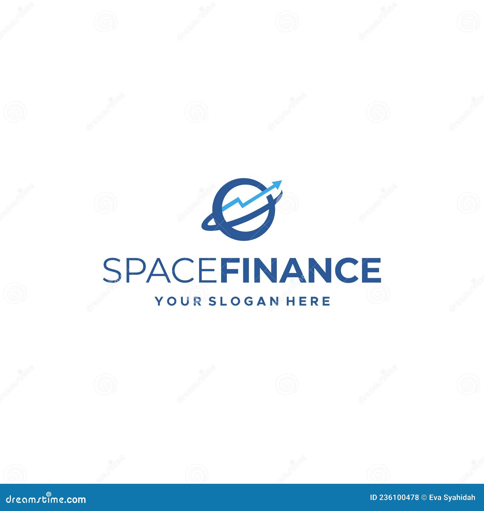 Minimalist SPACEFINANCE Circle Graph Logo Design Stock Vector ...