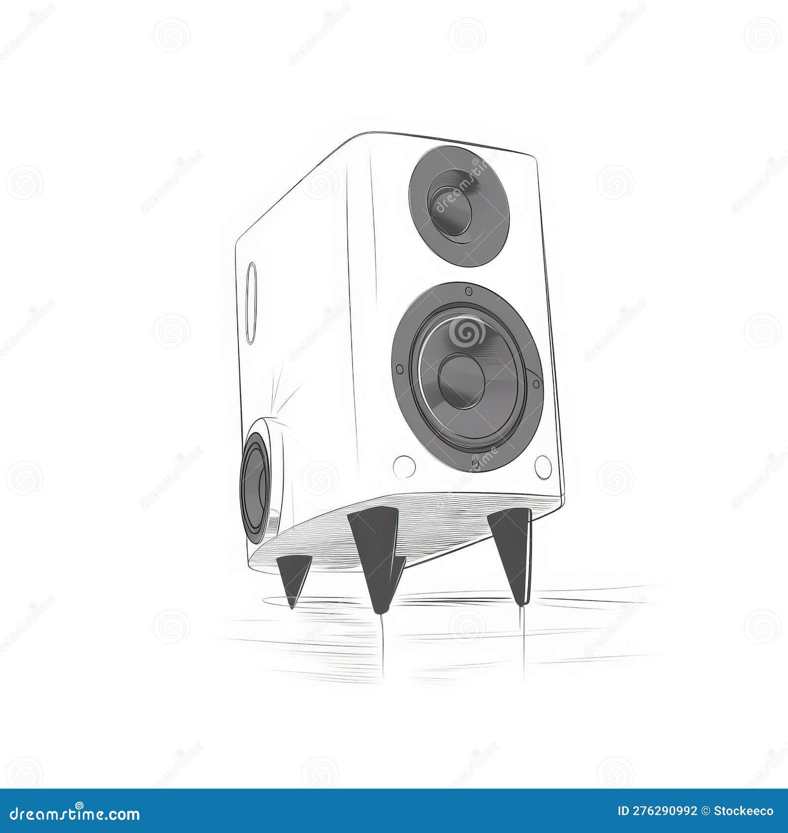 Minimalist Speaker Illustration Stock Illustration - Illustration of ...