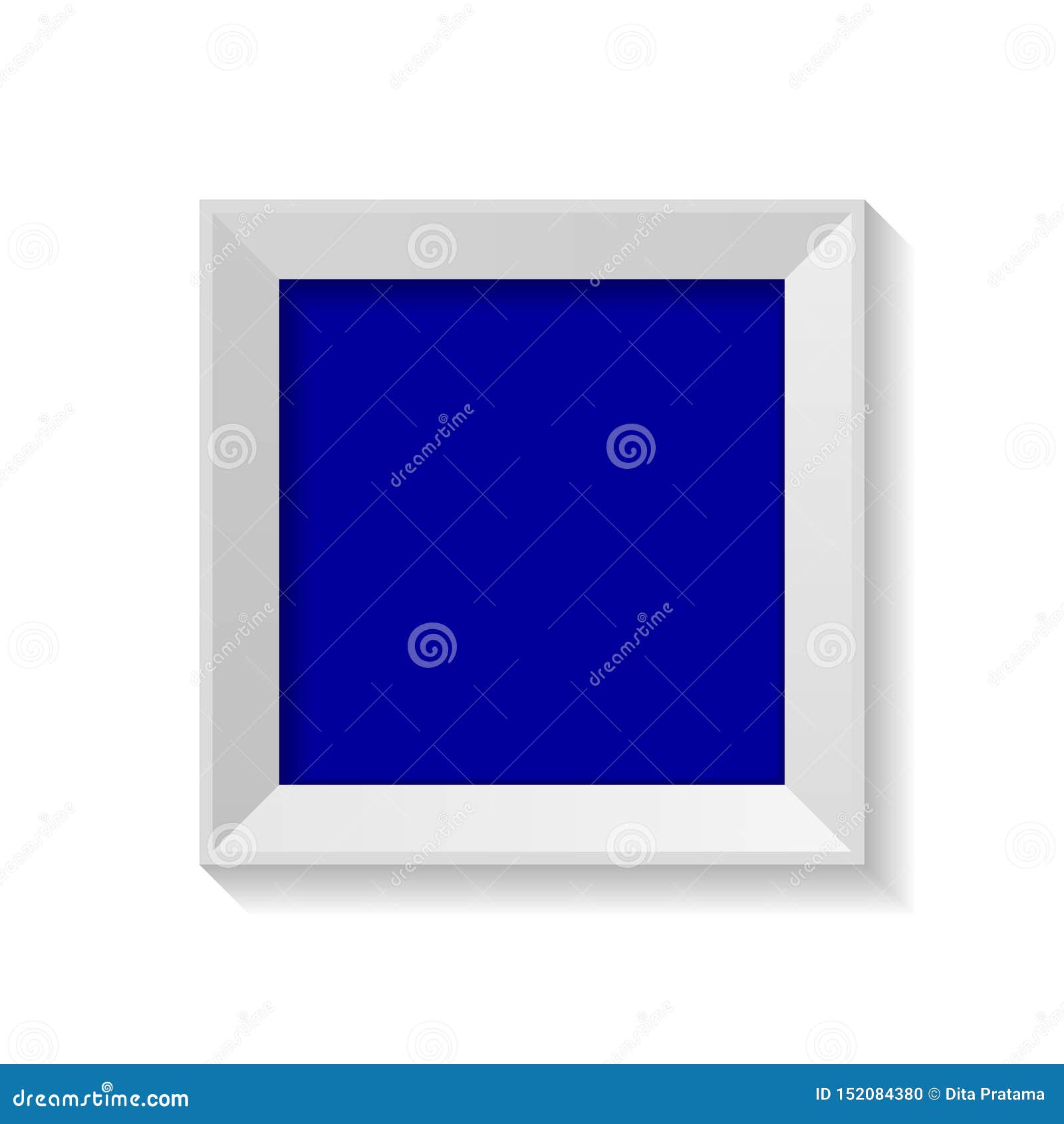 Minimalist Square Frame With Blank Artboard Isolated On White ...