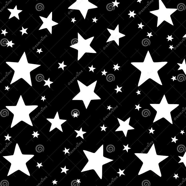 A Minimalist Star Pattern Design on a Black Background, Creating a ...