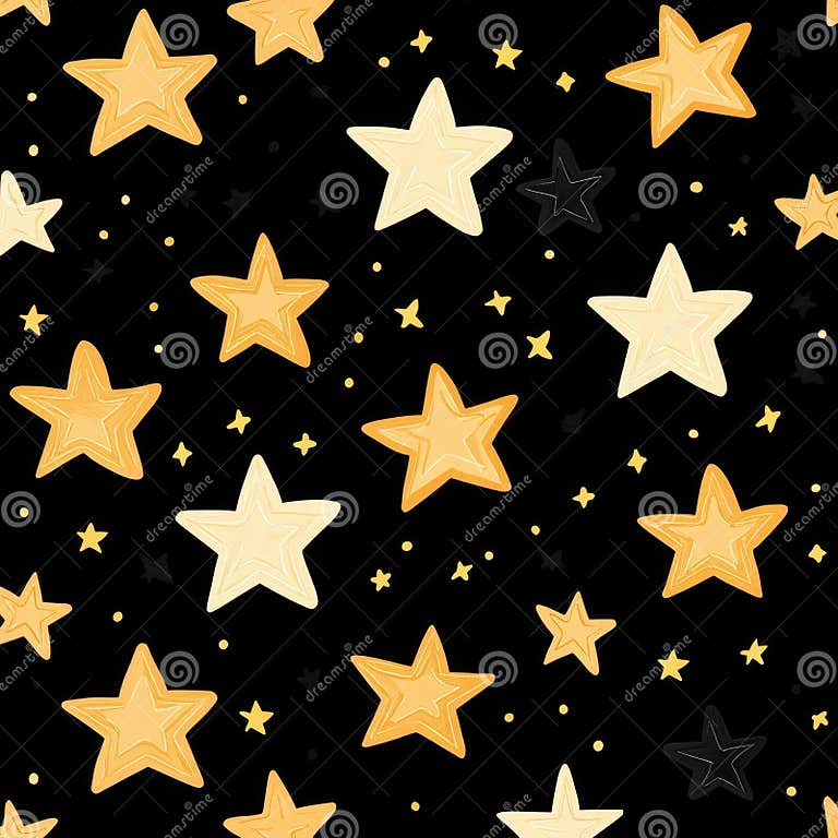 A Minimalist Star Pattern Design on a Black Background, Creating a ...