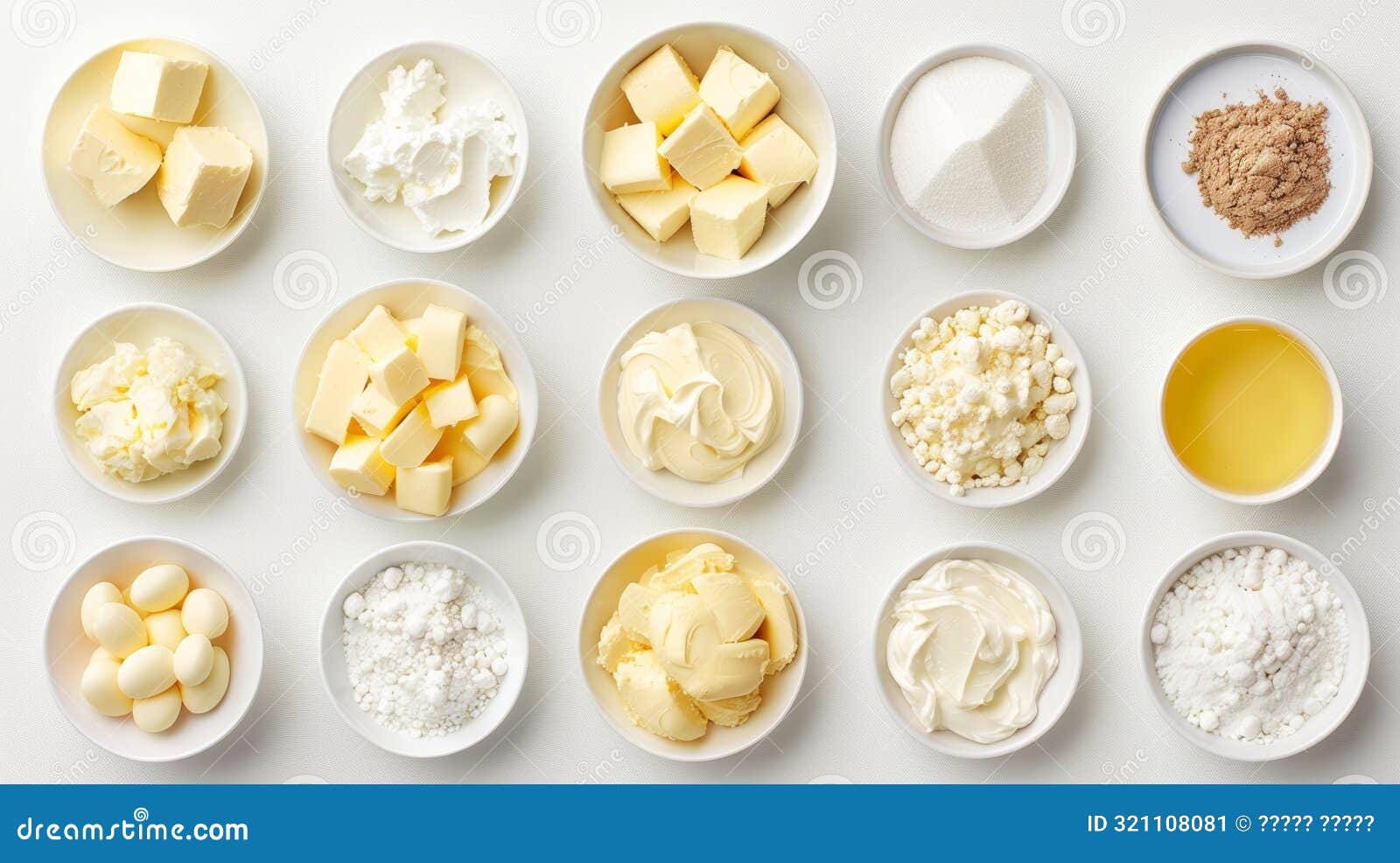 Minimalist Step by Step Butter Making Process on White Background for ...