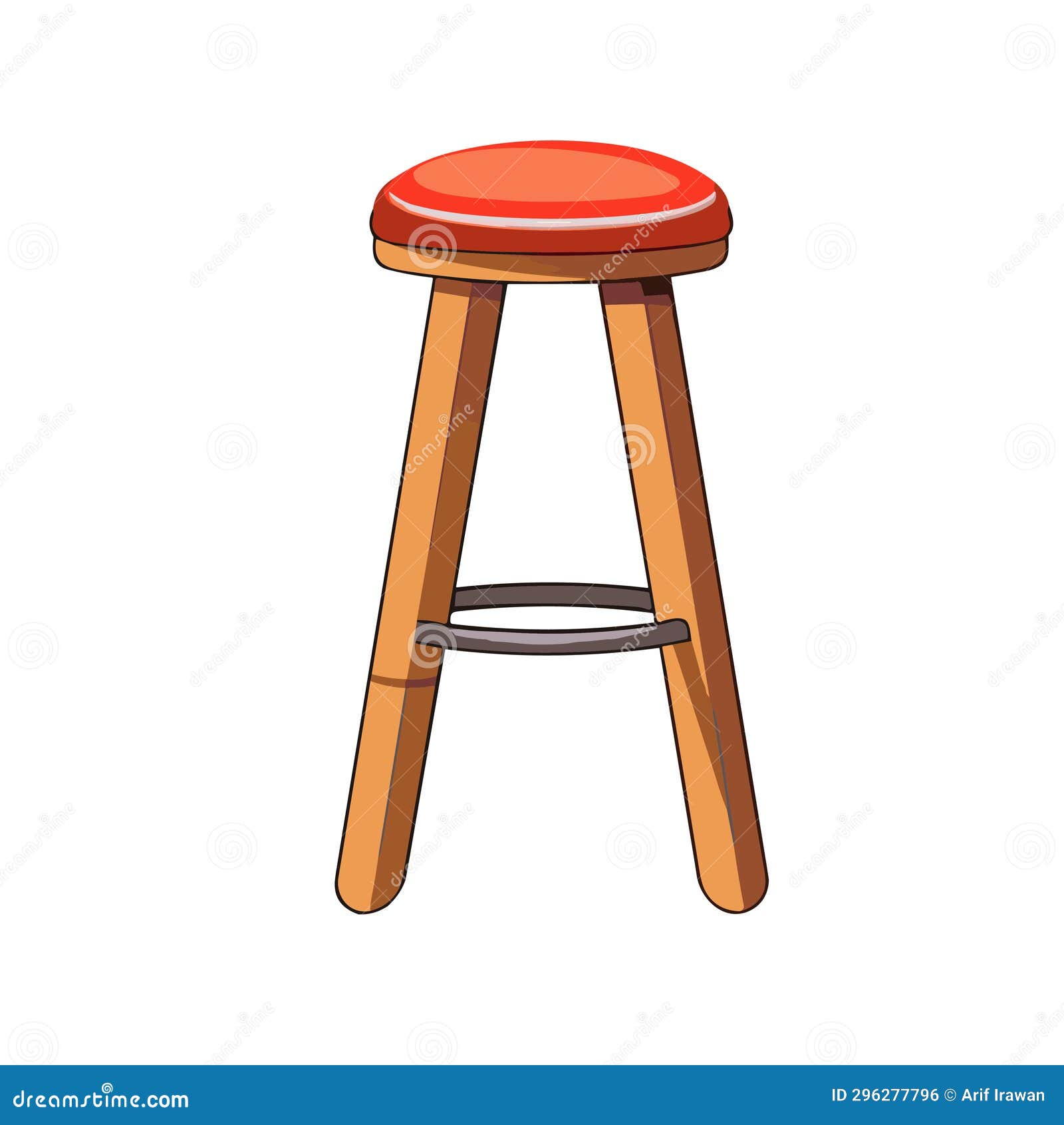 Stool Chair Isolated Cartoon Vector Illustration In Flat Style ...