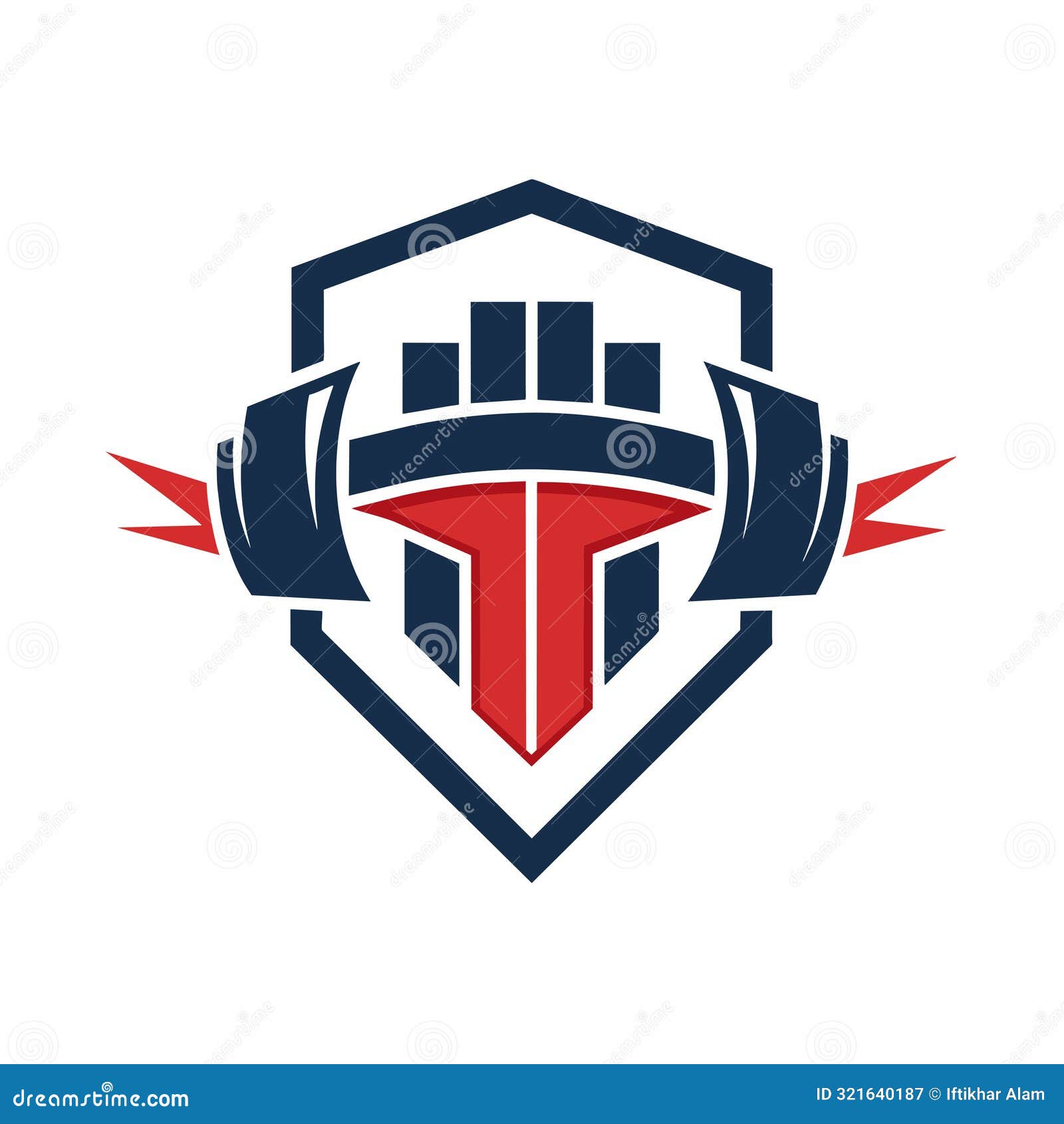 Minimalist Strength Logo Design with Dumbbell Shield, a Minimalist Logo ...