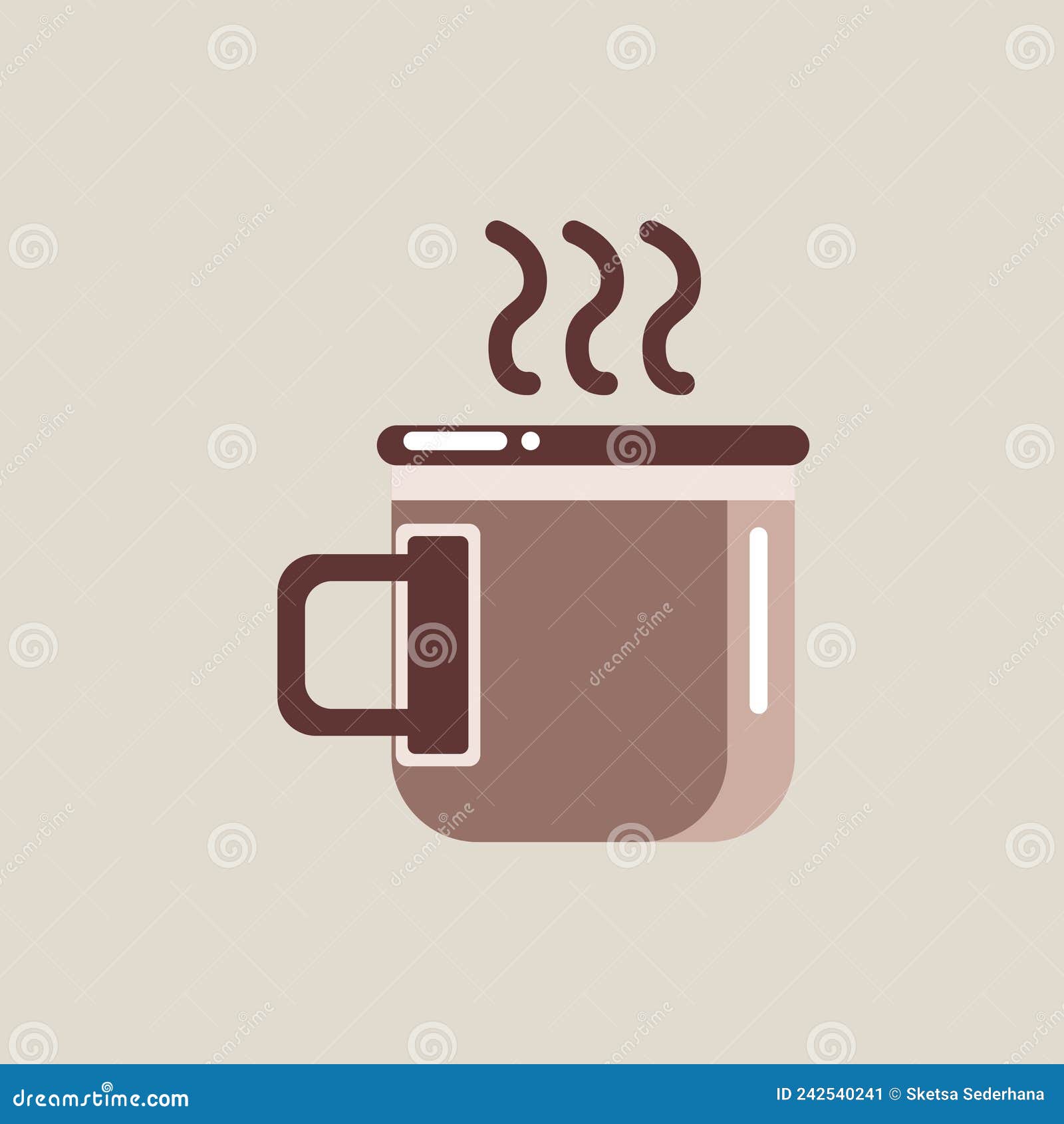 Minimalist Style Hot Cup Illustration Vector Design Stock Vector ...