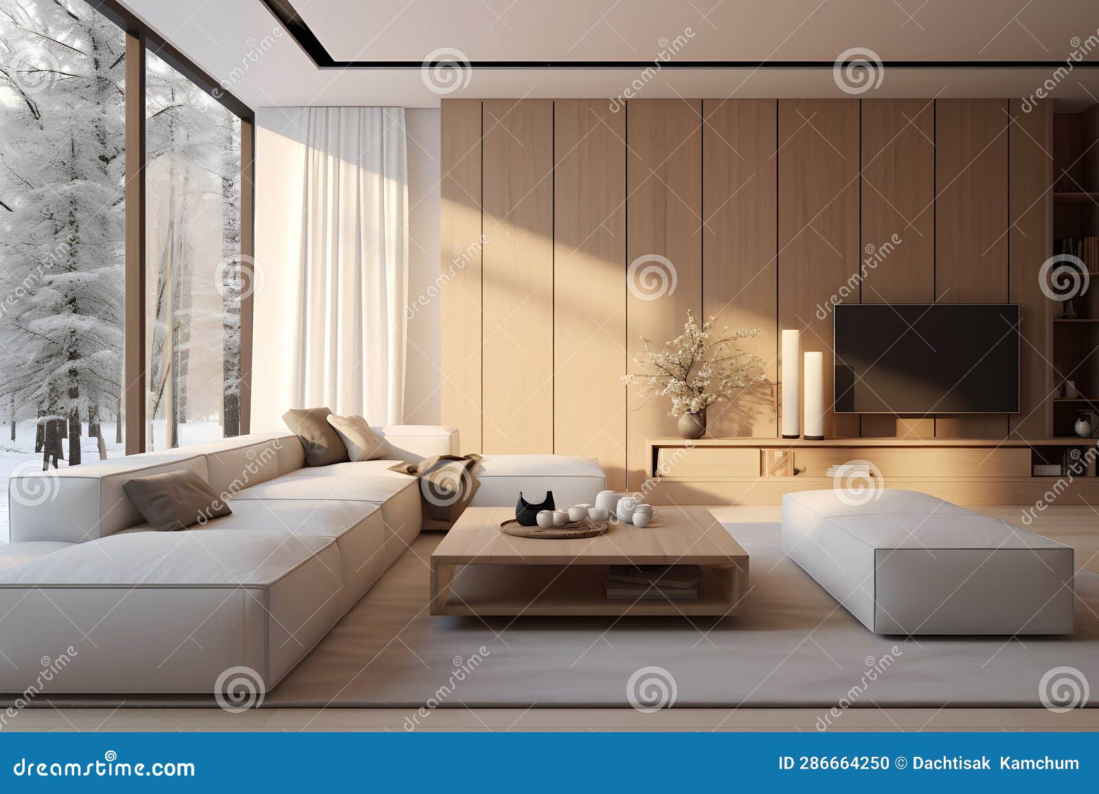 Minimalist Style Interior Design Ai Generated Stock Illustration ...