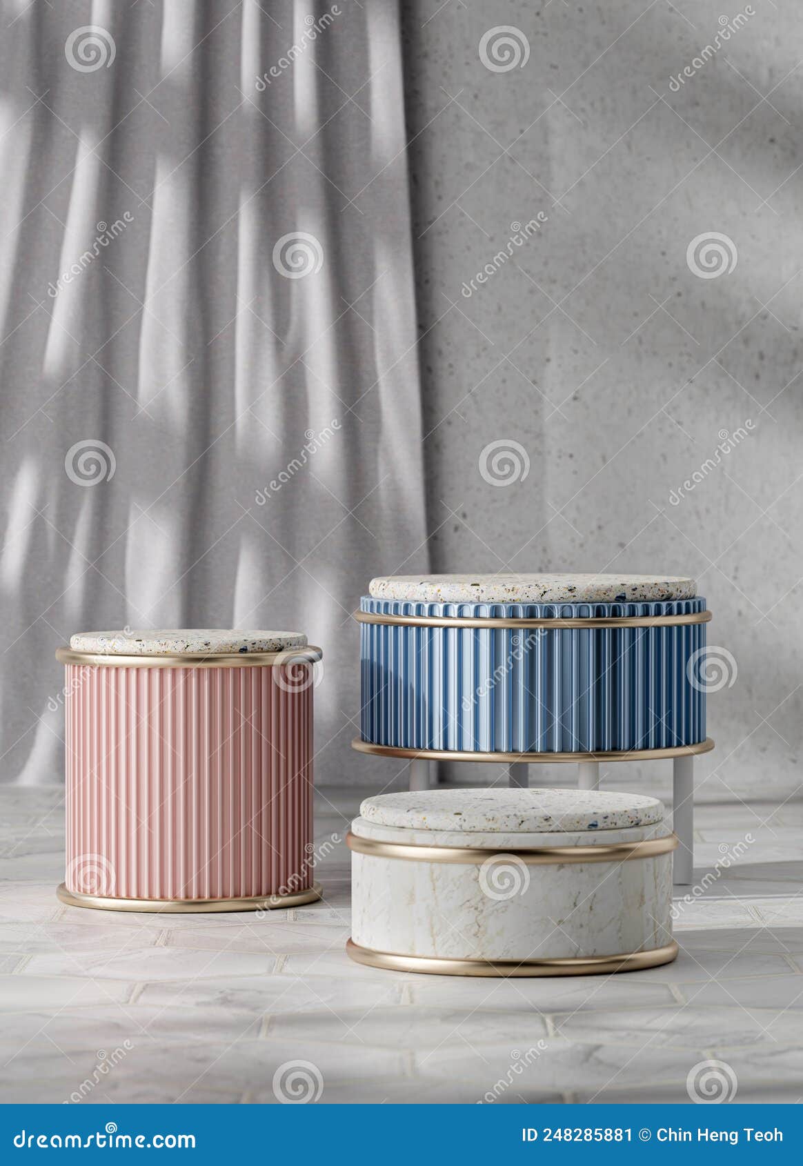 Minimalist Style of Morandi Color Podium for Product Display. 3d ...