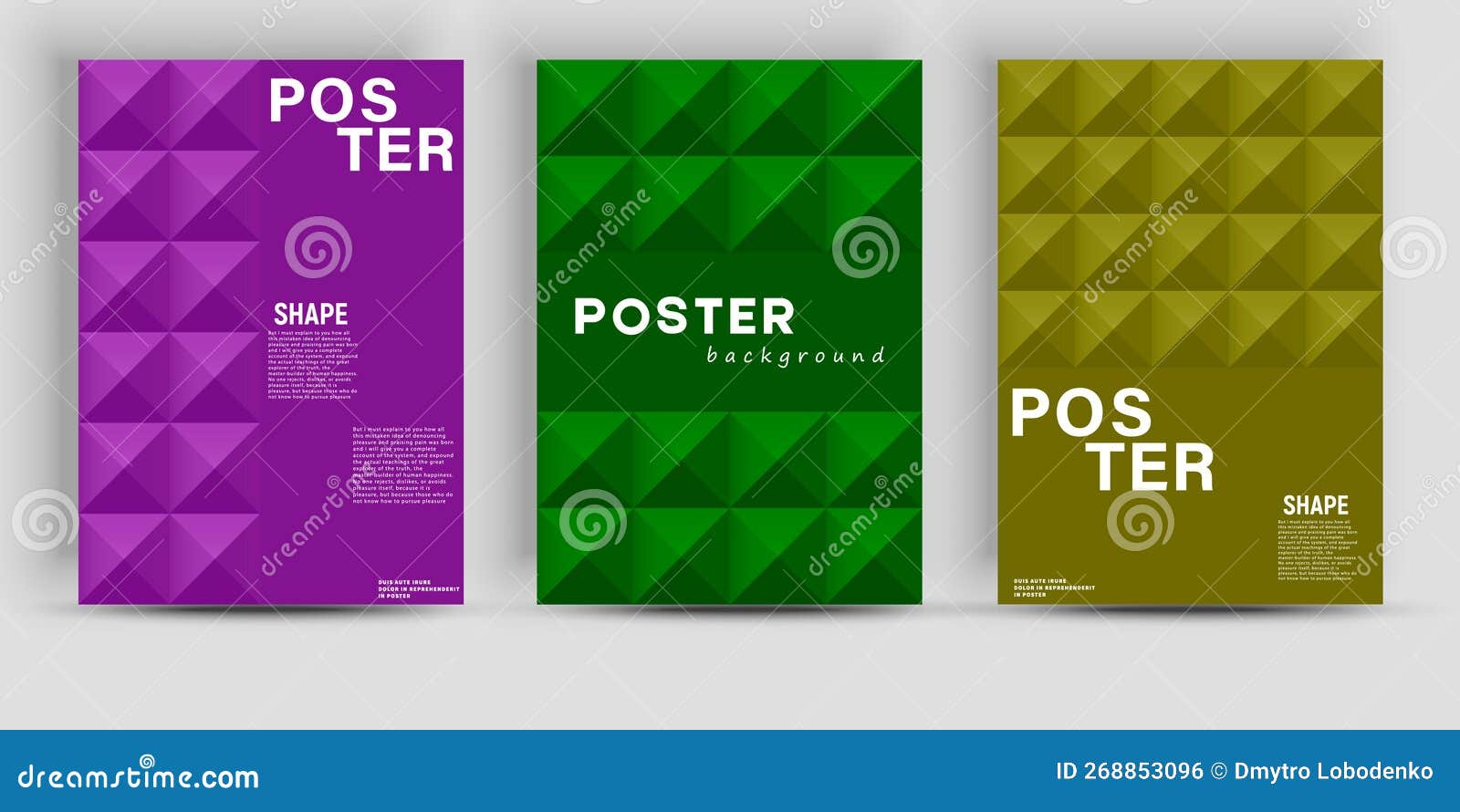 Minimalist Style Premium Placard Layout Bundle. Tile Geometric Elements ...
