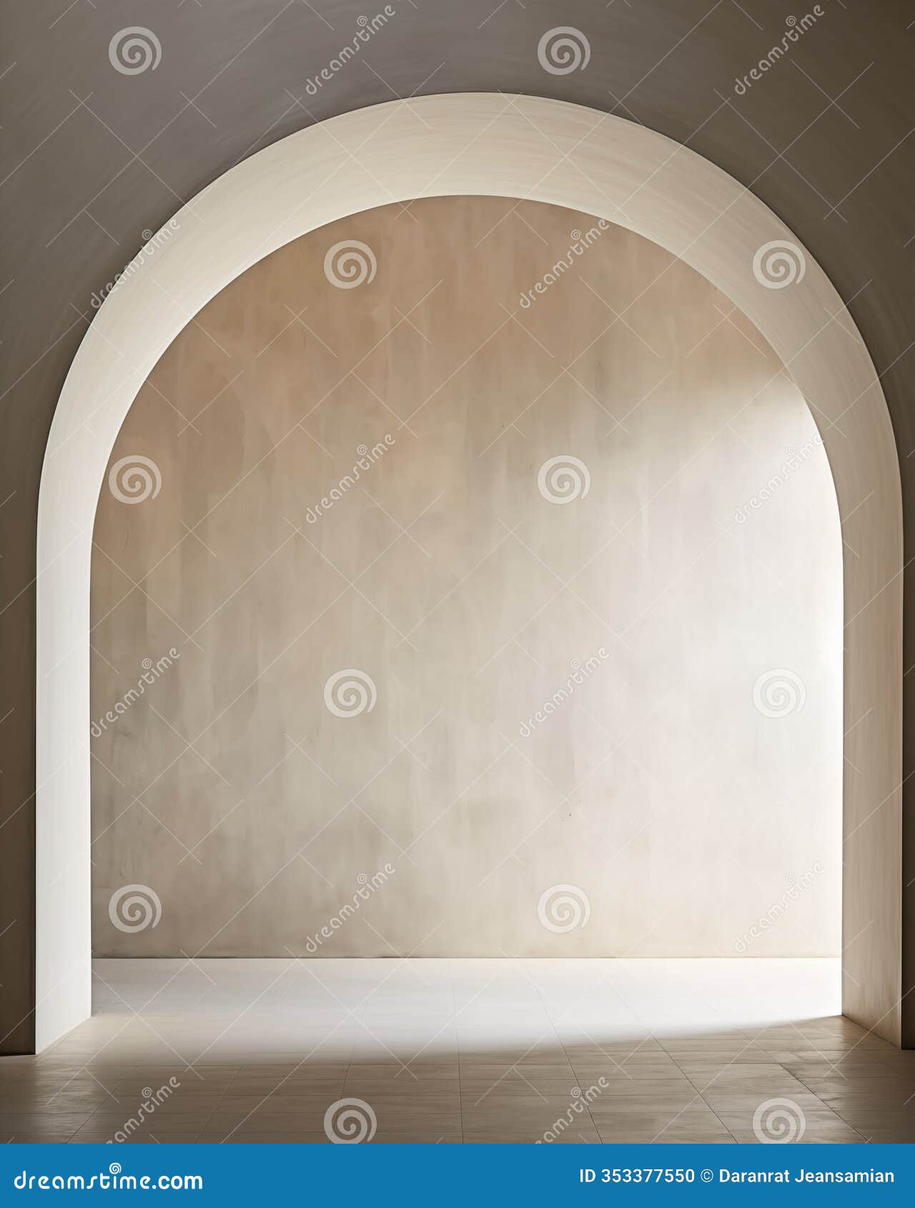 Minimalist Style Walkway with Curved Arches Stock Illustration - Illustration of walkway ...