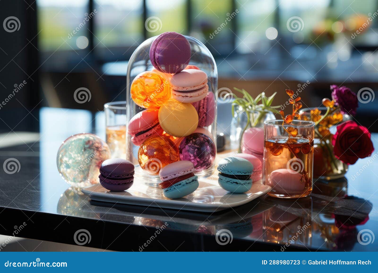 Minimalist Table Full of Delicate and Elegant Sweets., Generative IA ...