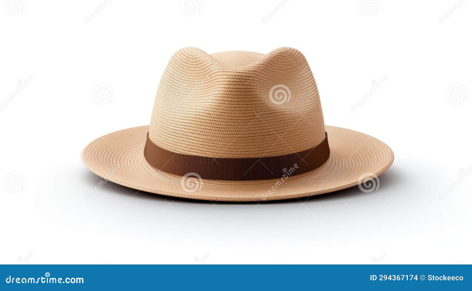 Minimalist Tan Hat Isolated on White Background Stock Illustration ...
