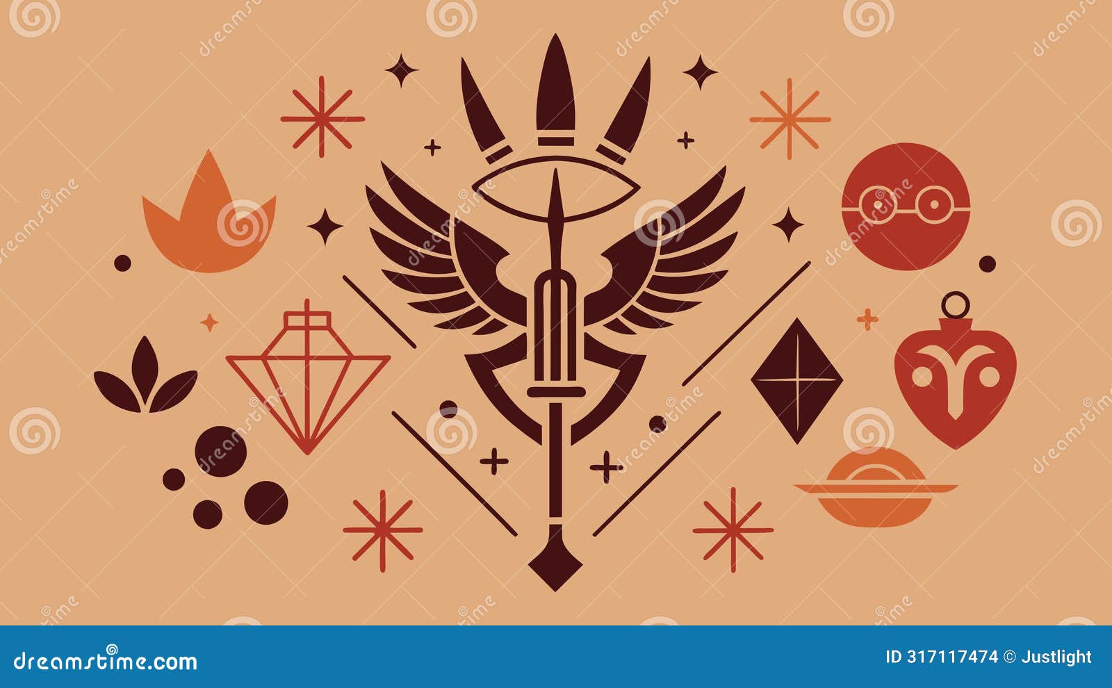 A Minimalist Tattoo Design Featuring The Symbols Or Characters For Each ...