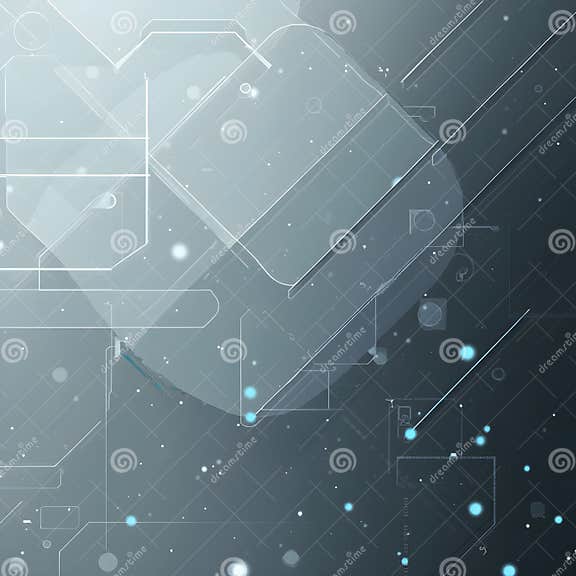 Minimalist Tech Background with Layered Transparent Shapes Stock ...