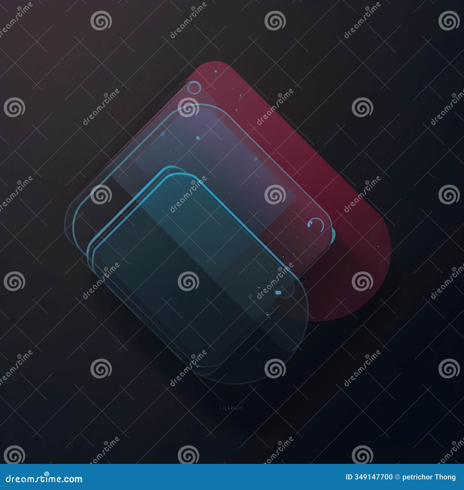 Minimalist Tech Design with Overlapping Transparent Shapes Stock Photo ...