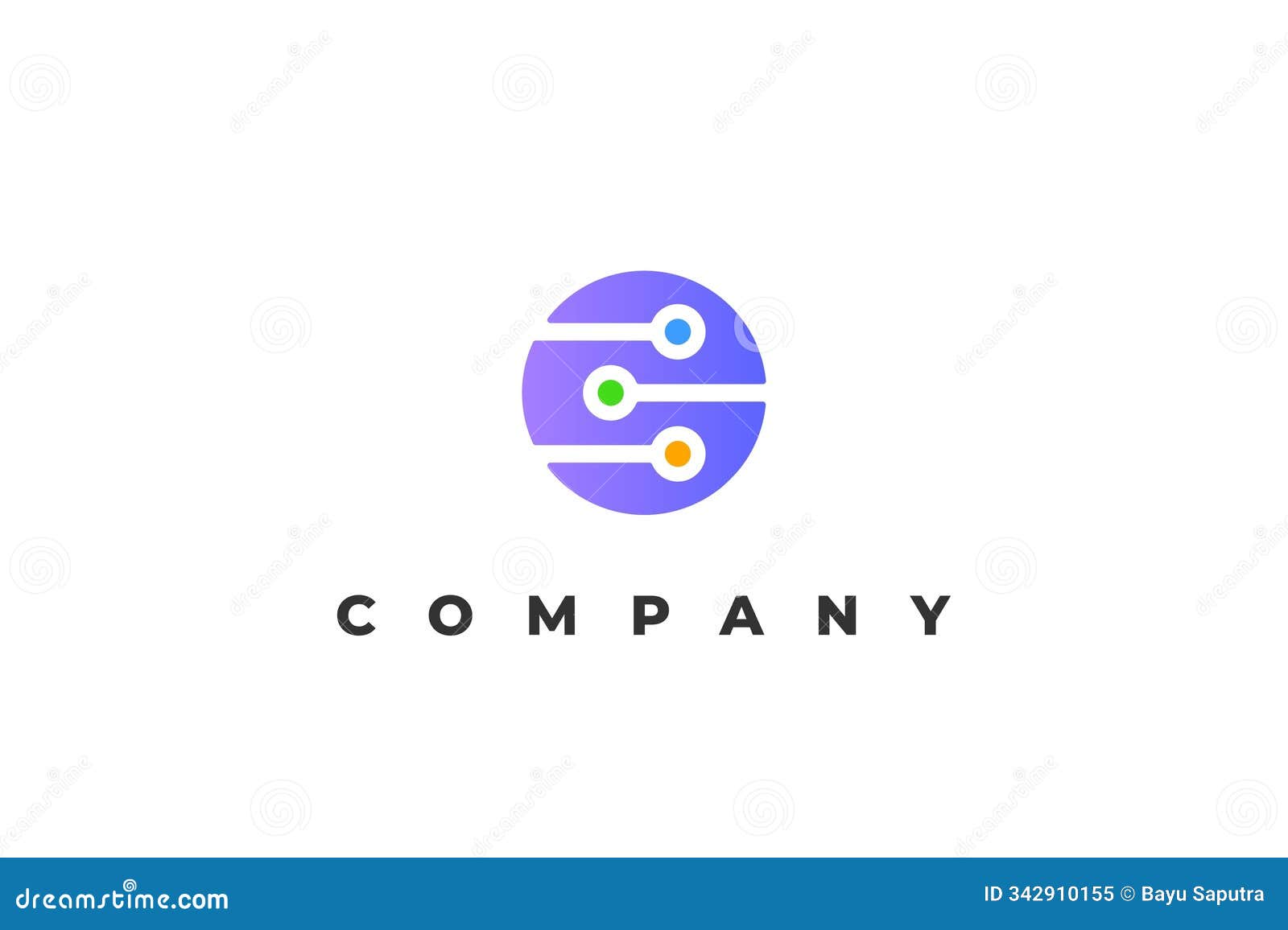Minimalist Tech Logo for a Startup Circle Stock Illustration ...