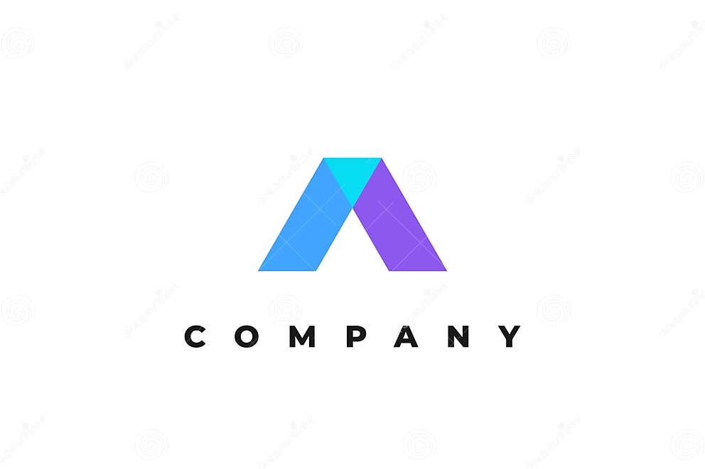 Minimalist Tech Logo for a Startup Letter a Stock Illustration ...