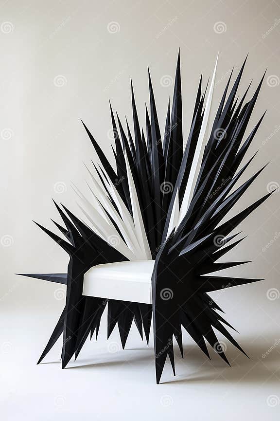 A Minimalist Throne Features Sharp Black and White Geometric Shapes for ...