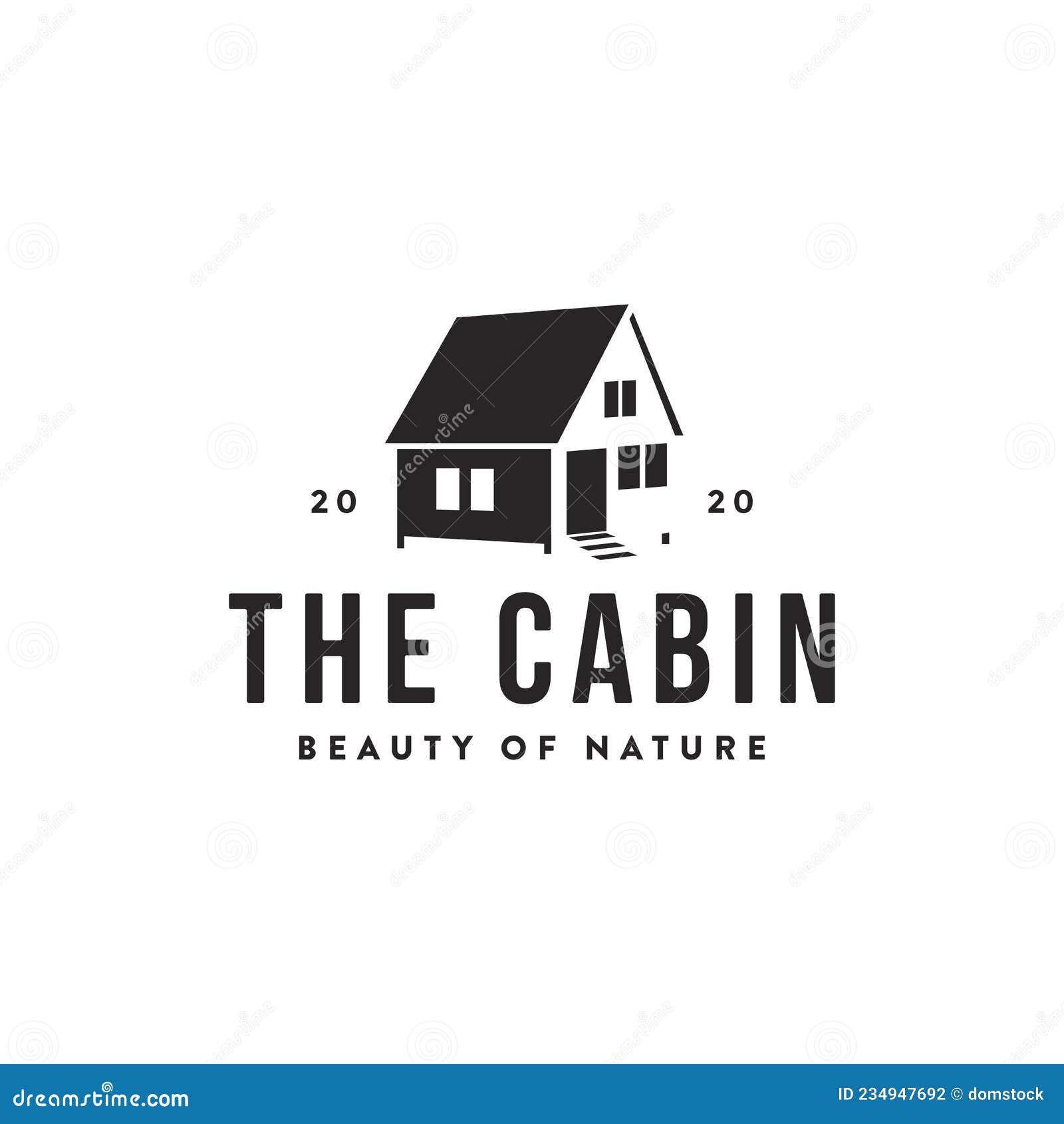 Cottage Cabin Lodge Logo Vector Illustration Design Sticker Poster ...