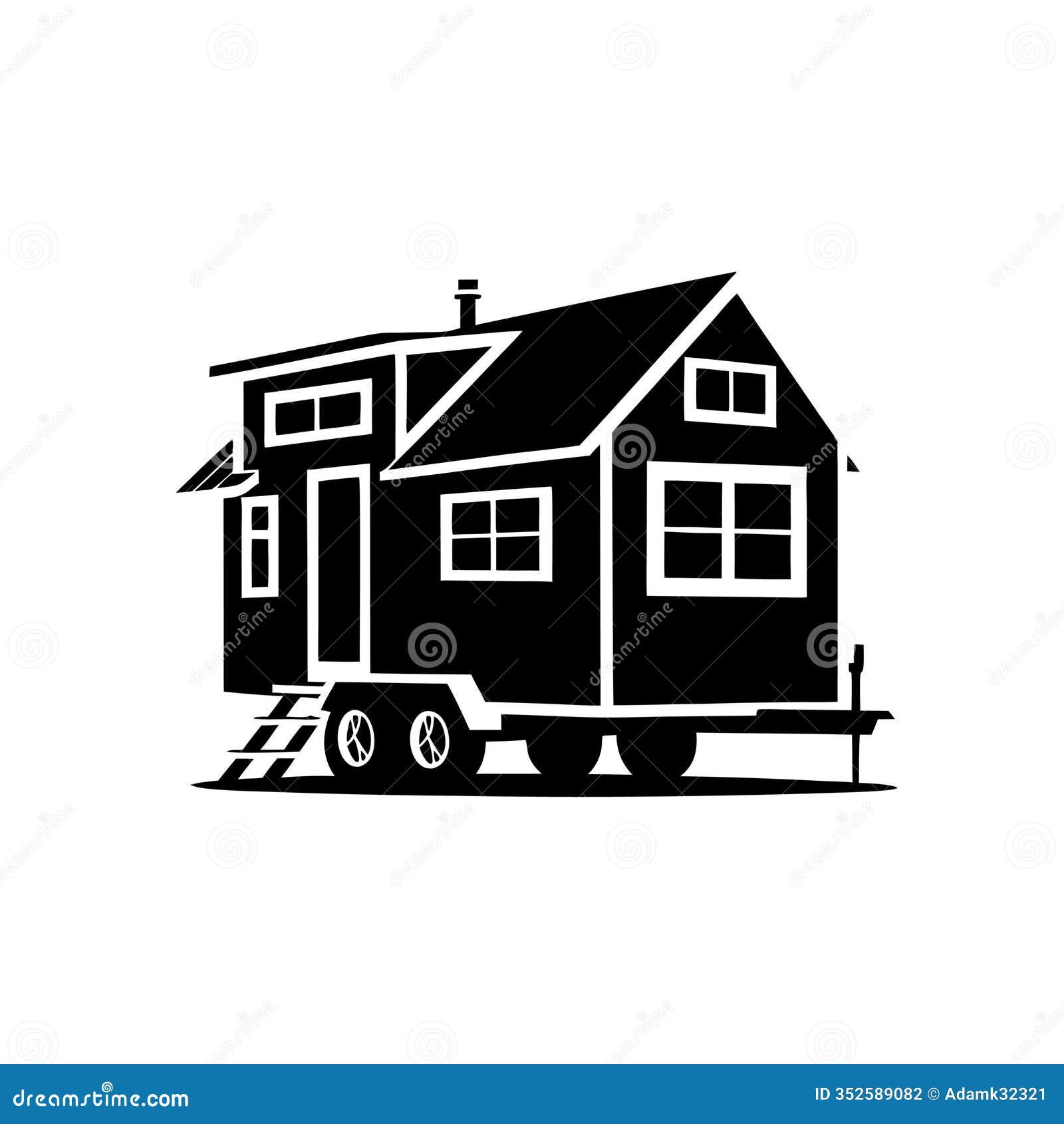 Minimalist Tiny House Vector Illustration for Modern Living Concepts ...
