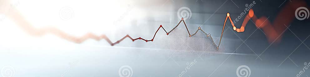 Minimalist Trendline Graph on a Light Grey Background Stock ...