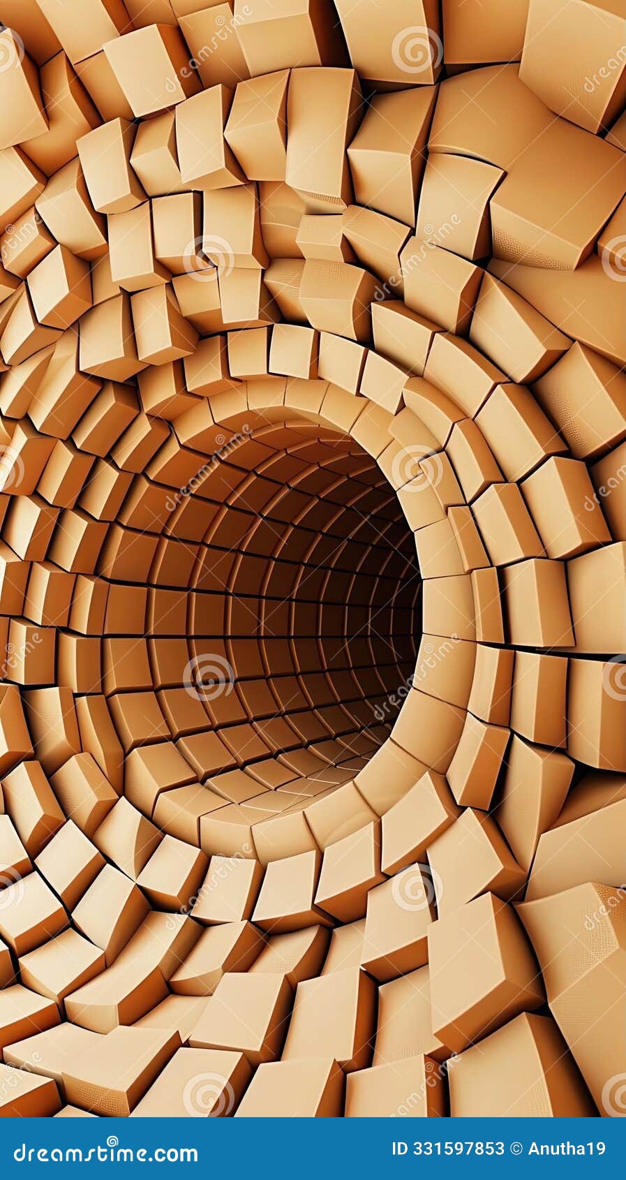 Minimalist Tunnel Pattern with Gradient Design for Contemporary Spaces ...