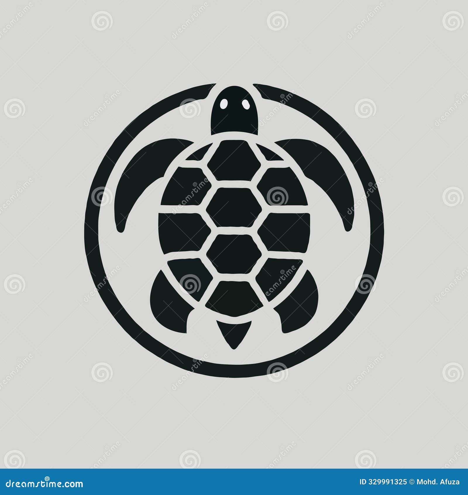 Minimalist Turtle Logo Design in Black and White Stock Illustration ...