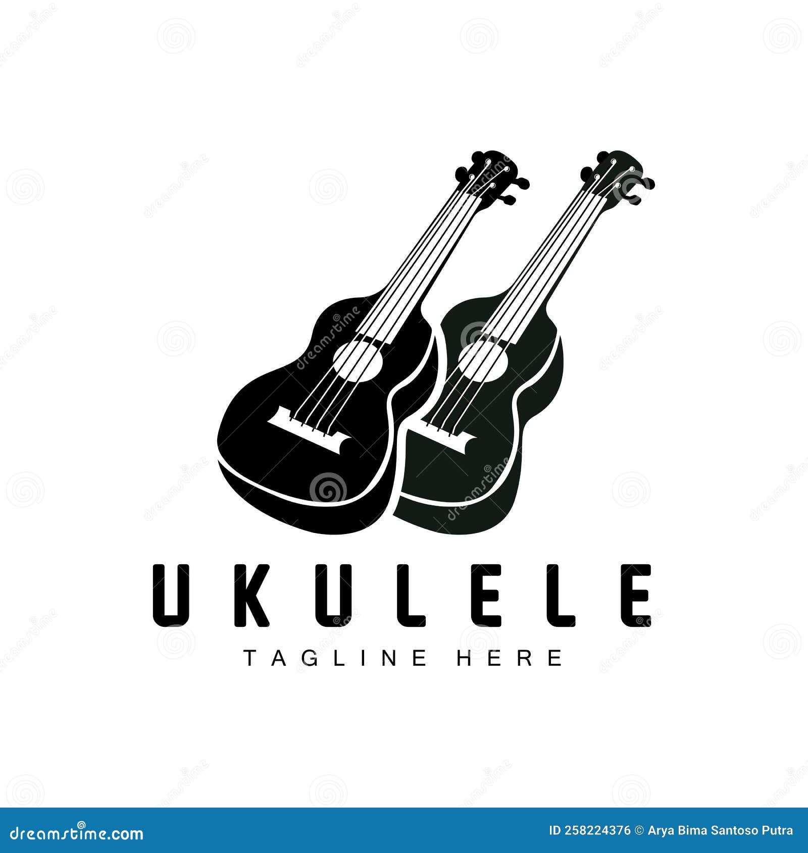 Minimalist Ukulele Music Logo Design, Ukulele Guitar Vector. Ukelele ...