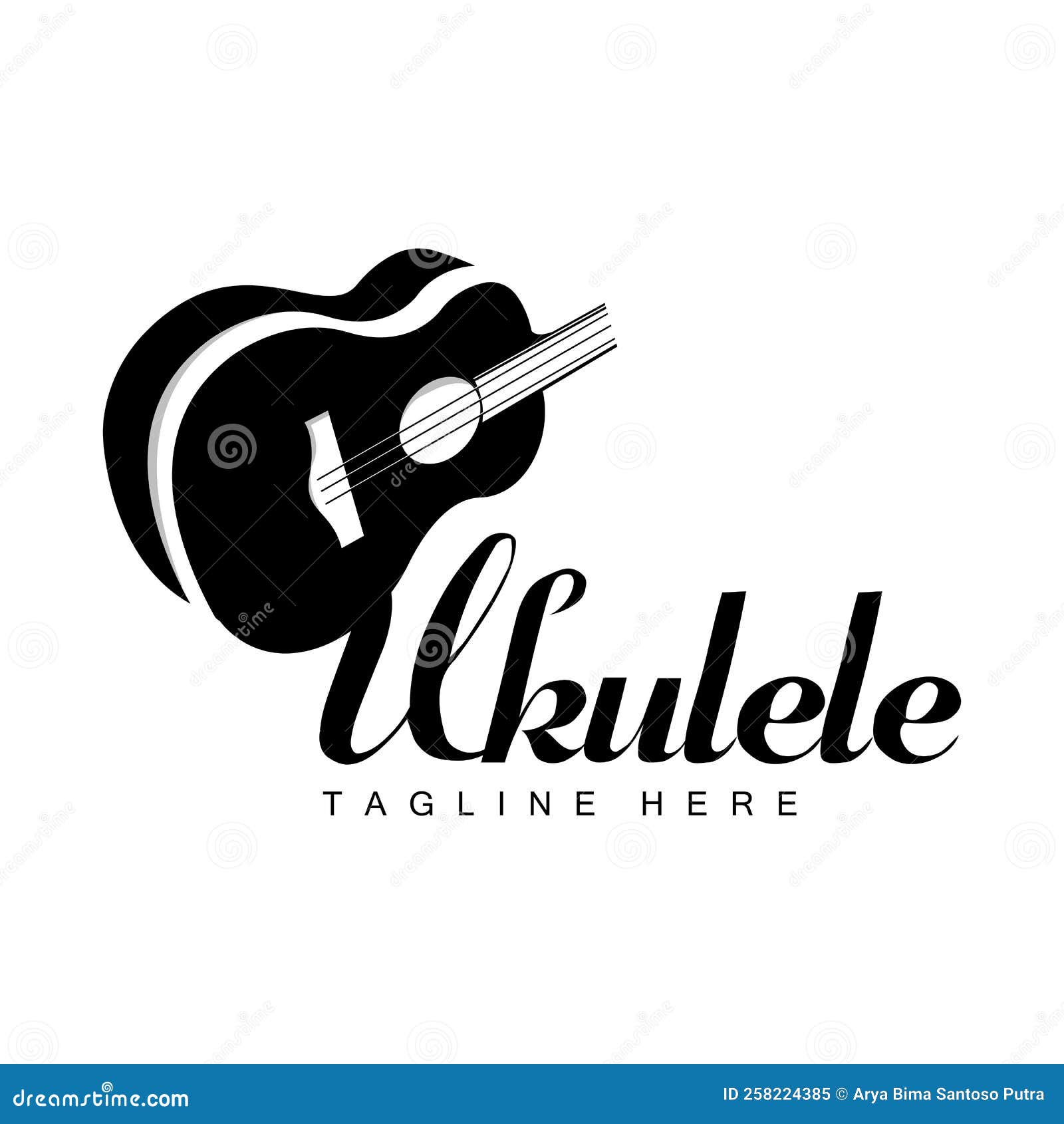 Minimalist Ukulele Music Logo Design, Ukulele Guitar Vector. Ukelele ...